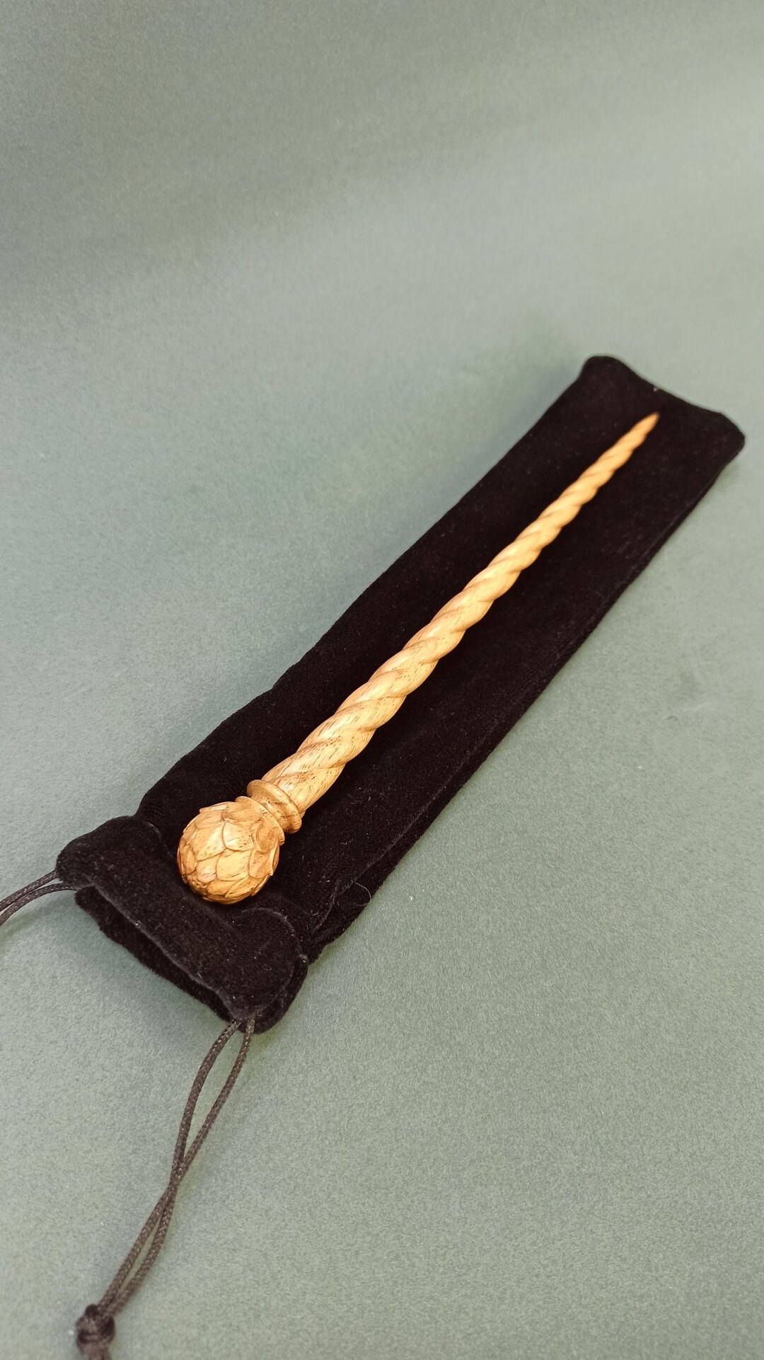 Wooden Handmade Hairpin Pinecone Hair Stick Cone Bun Pin Pine, European ...