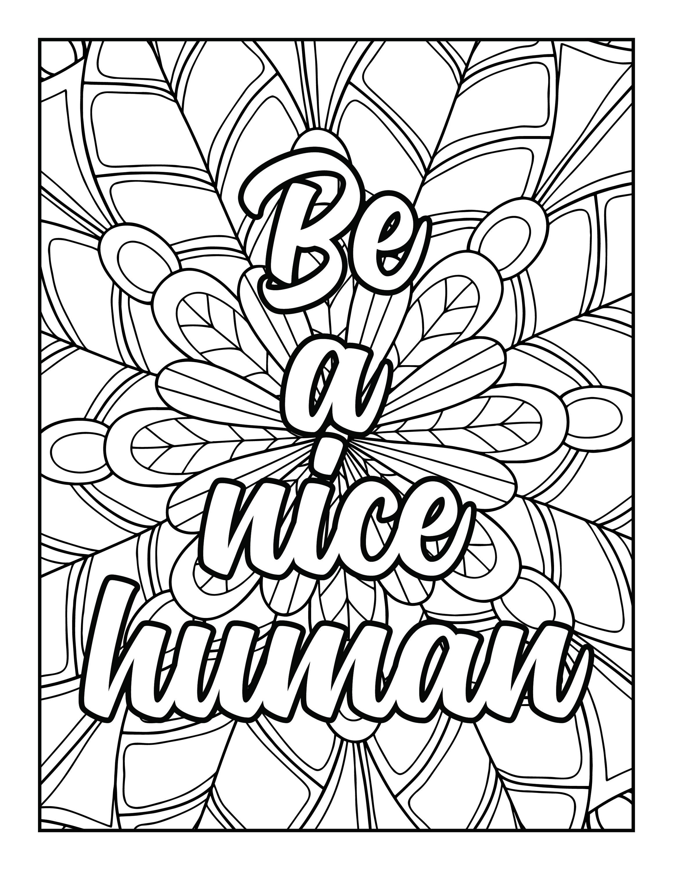 Motivational Quotes Coloring Pages for Kids | Positive Affirmation ...