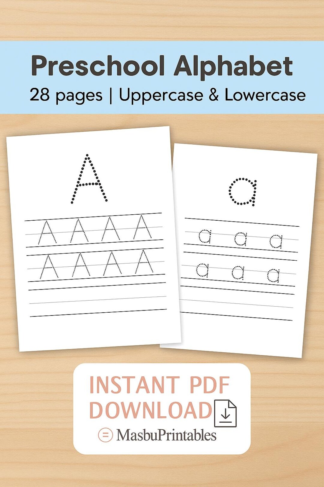 Alphabet Tracing Worksheets for Kids |kindergarten Tracing Letters ...