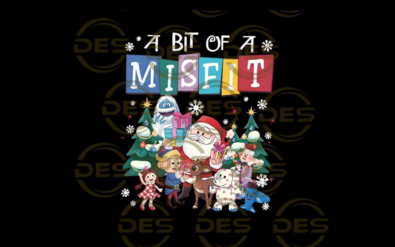 A Bit of a Misfit SVG, Rudolph Christmas Movie PNG, Santa and Friends ...