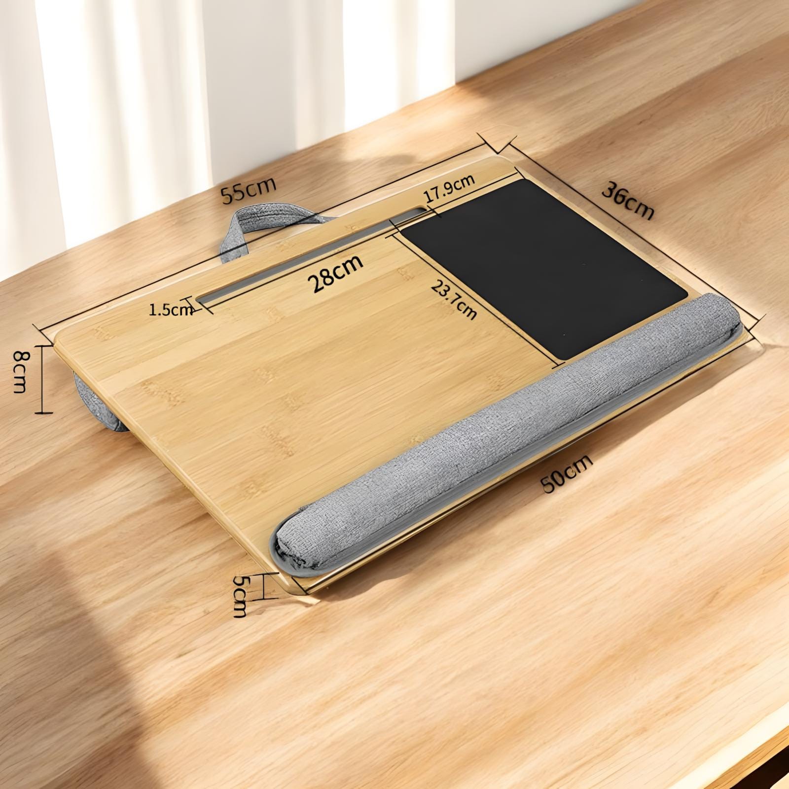 Ergonomic Laptop Desk – Portable Bed Table With Mouse Pad & Wrist ...