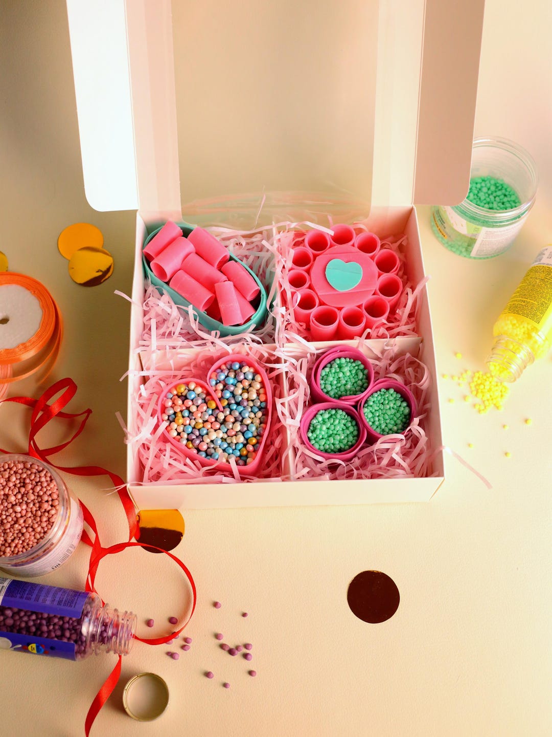 Crispy ASMR Set of 4 Soap Shapes for Crushing Breaking, Heart Flower ...
