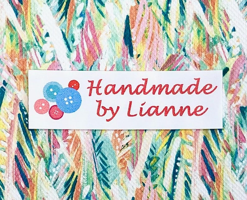 Personalised Iron-on Fabric Labels: Handmade Clothing Garment Tags ...
