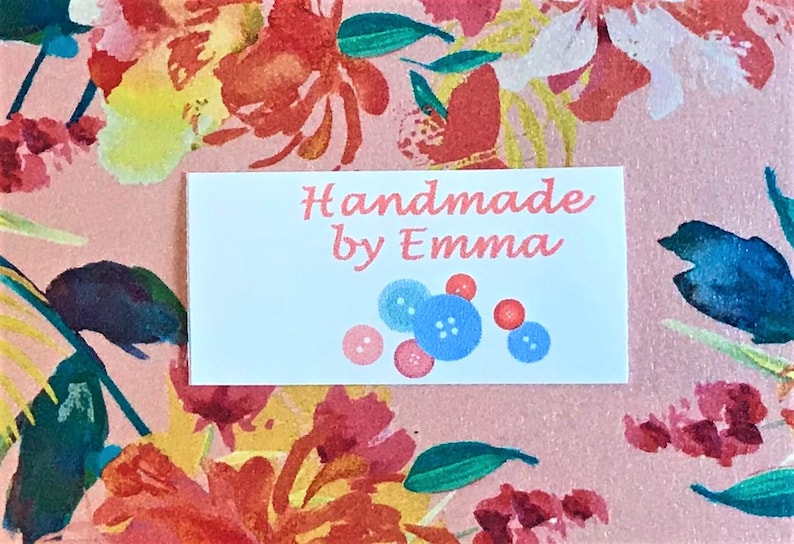 Personalised Sew-in Fabric Labels: Handmade Clothing Garment Tags ...