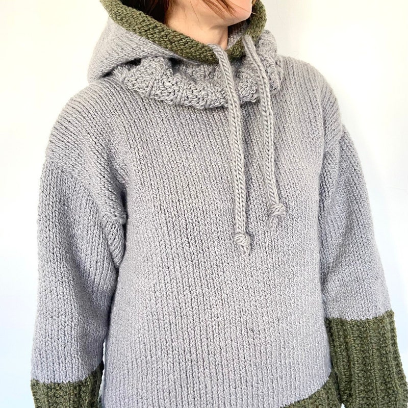 Knit Hoodie Pattern - Etsy