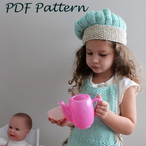 KNITTING PATTERN- the Little Chef Hat and Apron Set. PDF Knitting ...