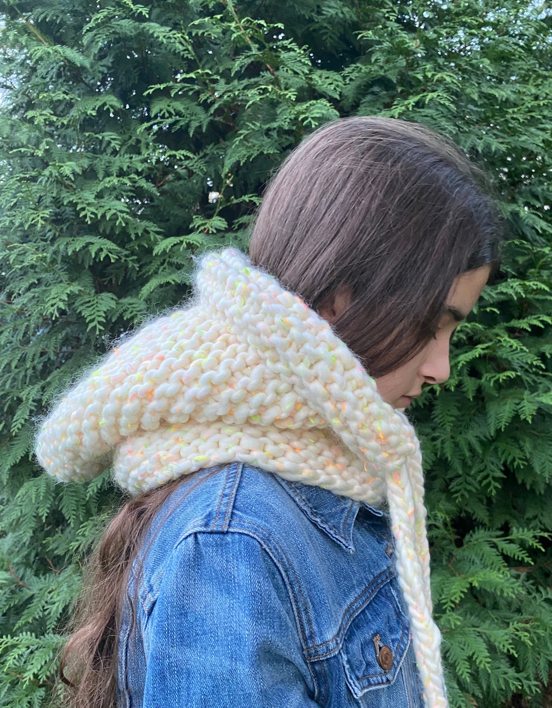 KNITTING PATTERN Knitted Hood. Hoodie Knitting Pattern. Bulky Quick ...