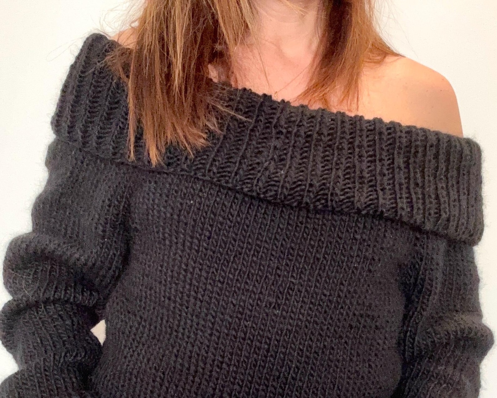 KNITTING PATTERN- off the Shoulder Pullover. Instant Download Knit ...