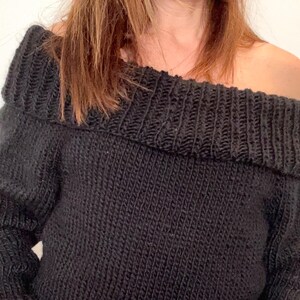 KNITTING PATTERN- off the Shoulder Pullover. Instant Download Knit ...