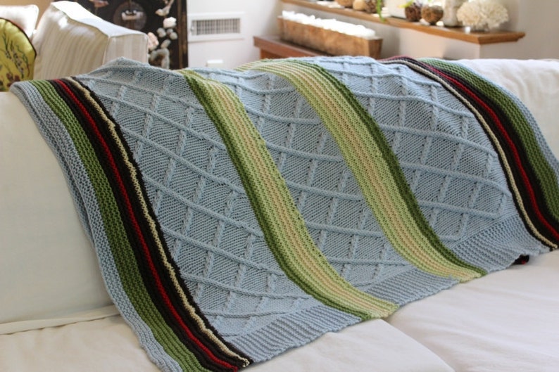 KNITTING PATTERN Diamond Cable Throw PDF Knitting Pattern - Etsy