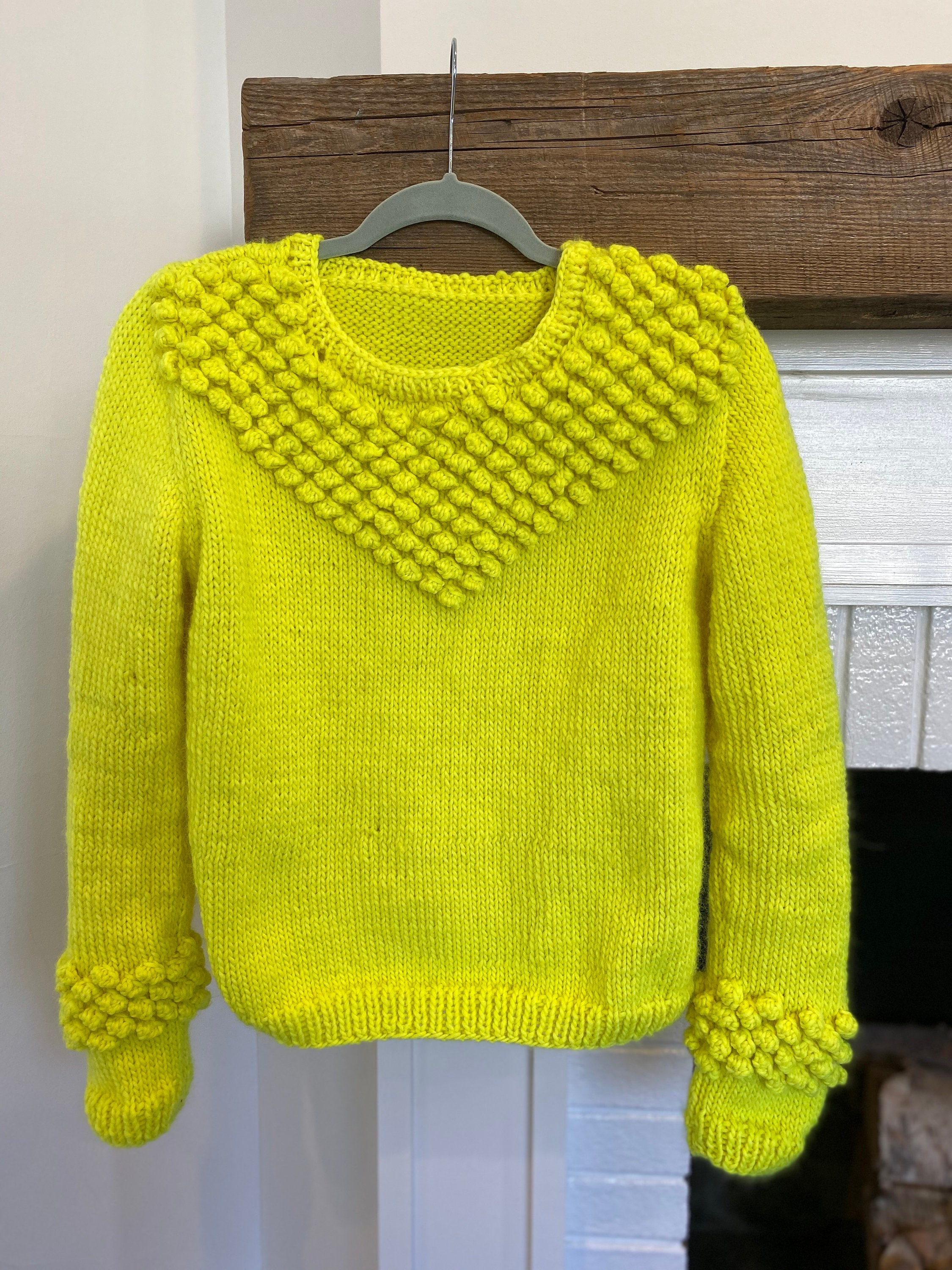 KNITTING PATTERN the Bobble Pullover Sweater PDF sizes Xs | Etsy