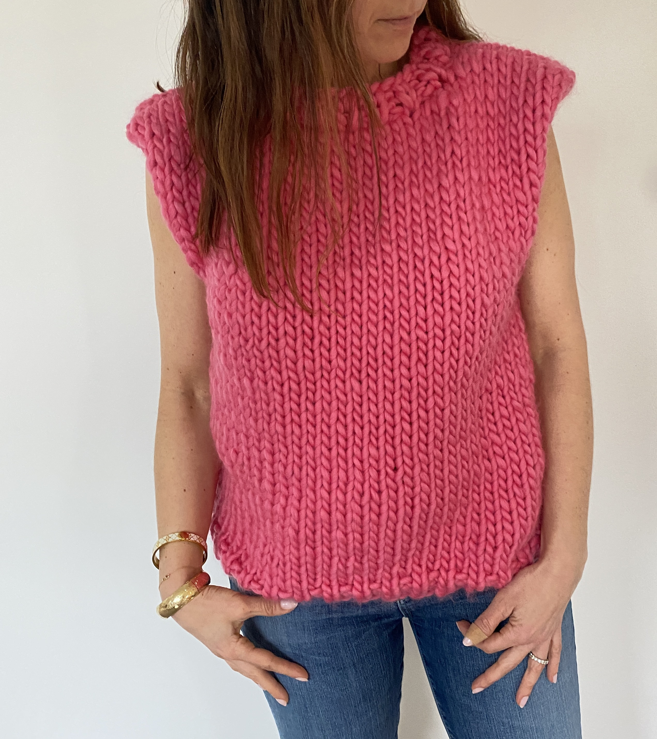Big Easy Knit Vest Pattern: Bulky Yarn Beginner Project (PDF Pattern ...