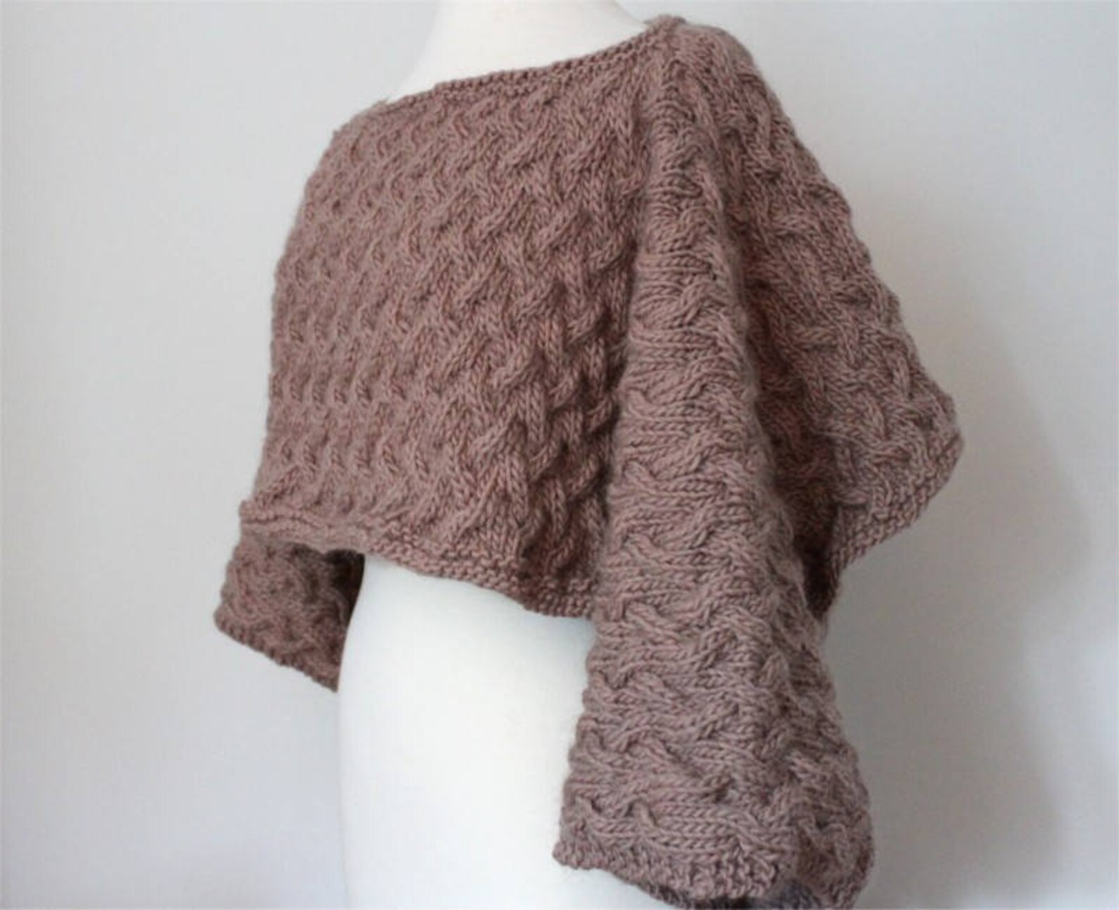 KNITTING PATTERN- the Willow Pullover Cape. Child and Adult Sizes ...