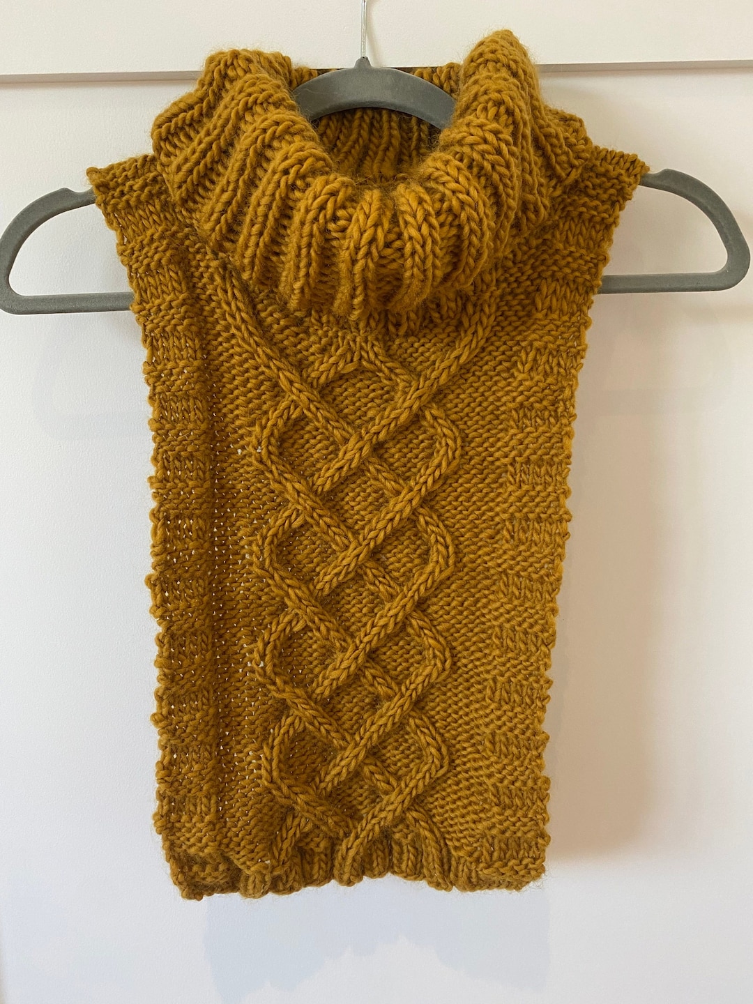KNITTING PATTERN- Cable Knit Dickey. Knit Dickie Pattern. Turtleneck ...