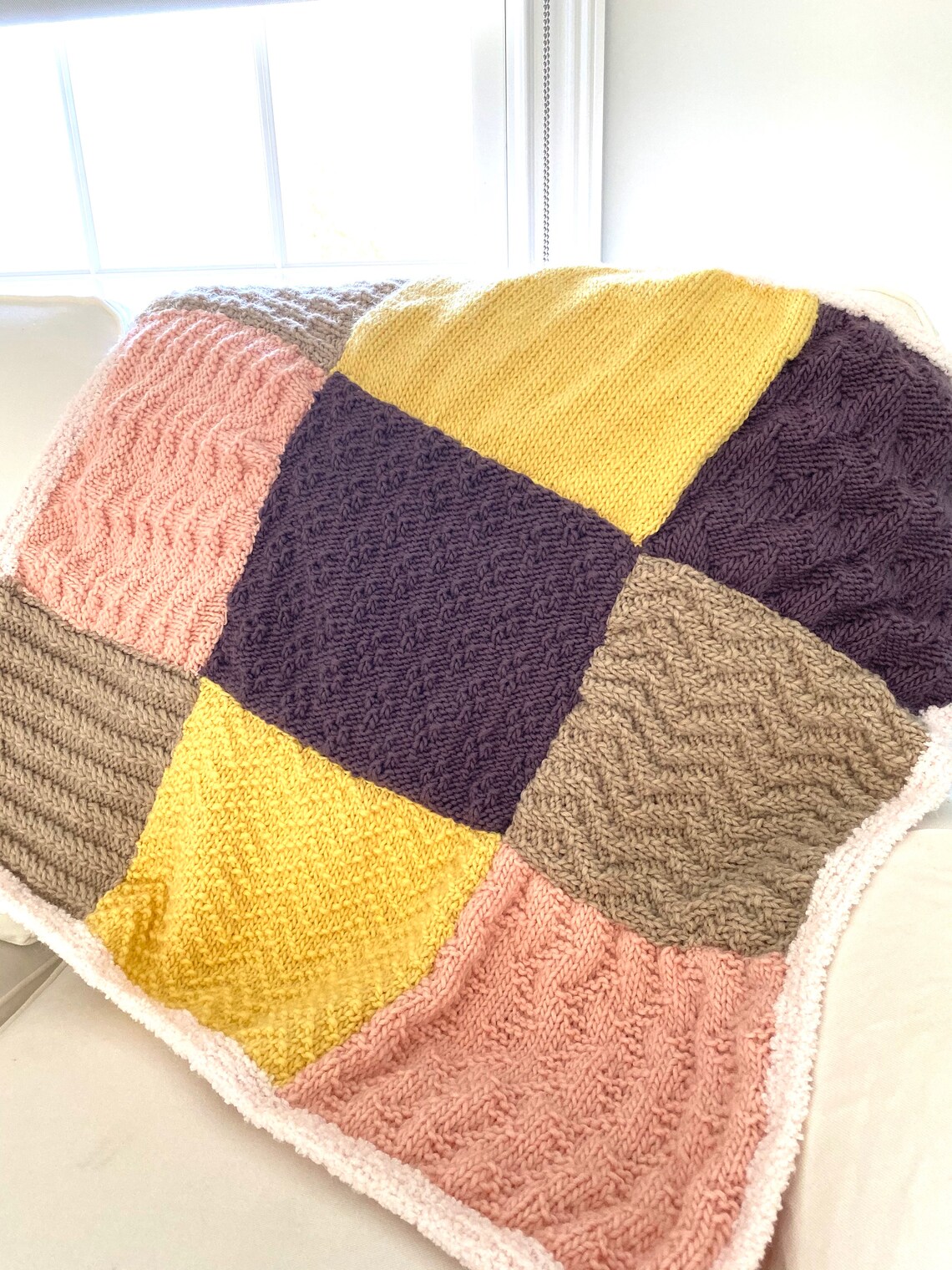 KNITTING PATTERN The Harper Baby Blanket PDF instant | Etsy