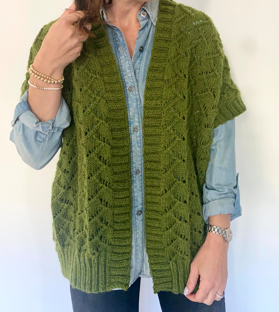 KNITTING PATTERN- the River Cardigan. Oversized Sweater. Digital ...