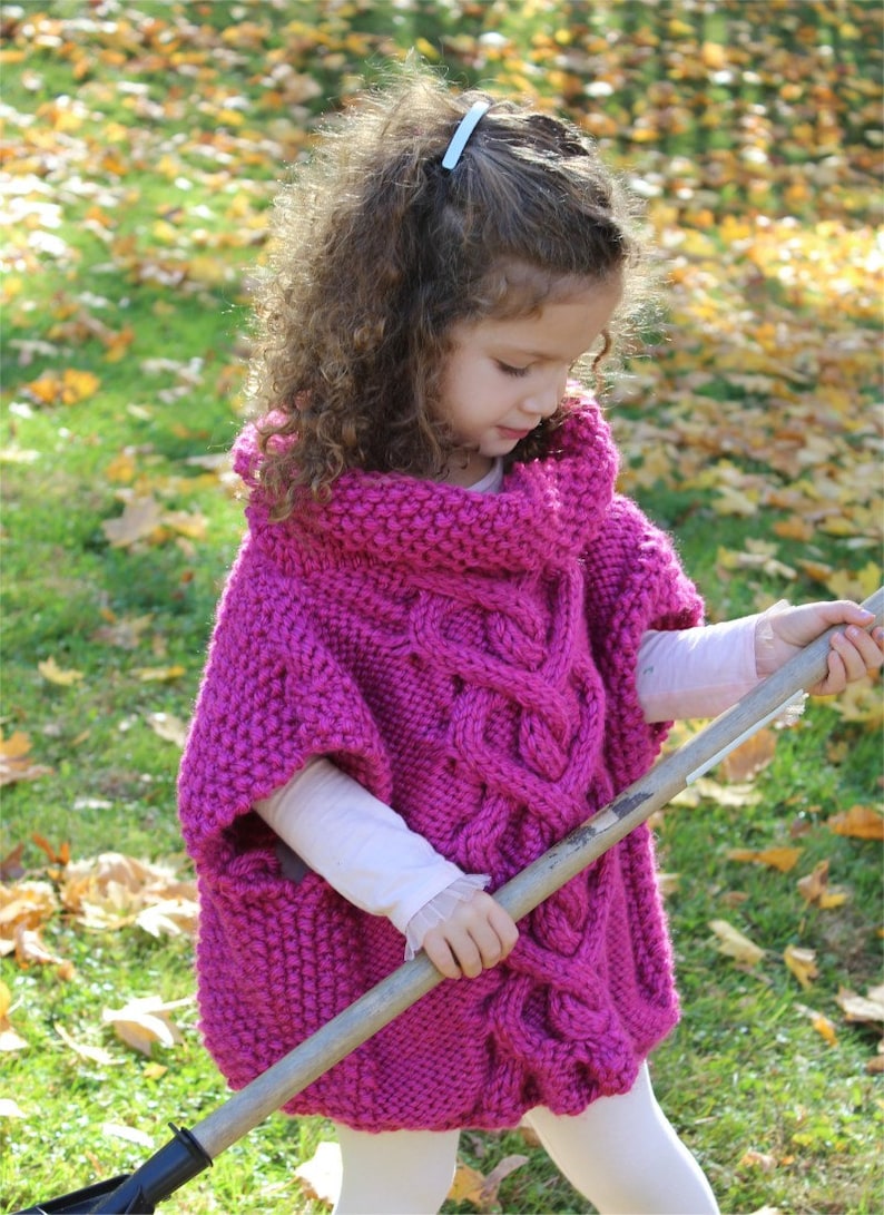 Cape KNITTING PATTERN the Kate Pullover Poncho toddler - Etsy