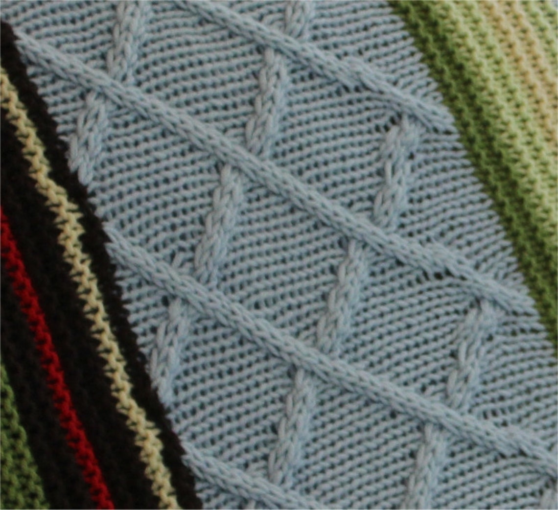 KNITTING PATTERN Diamond Cable Throw PDF Knitting Pattern - Etsy