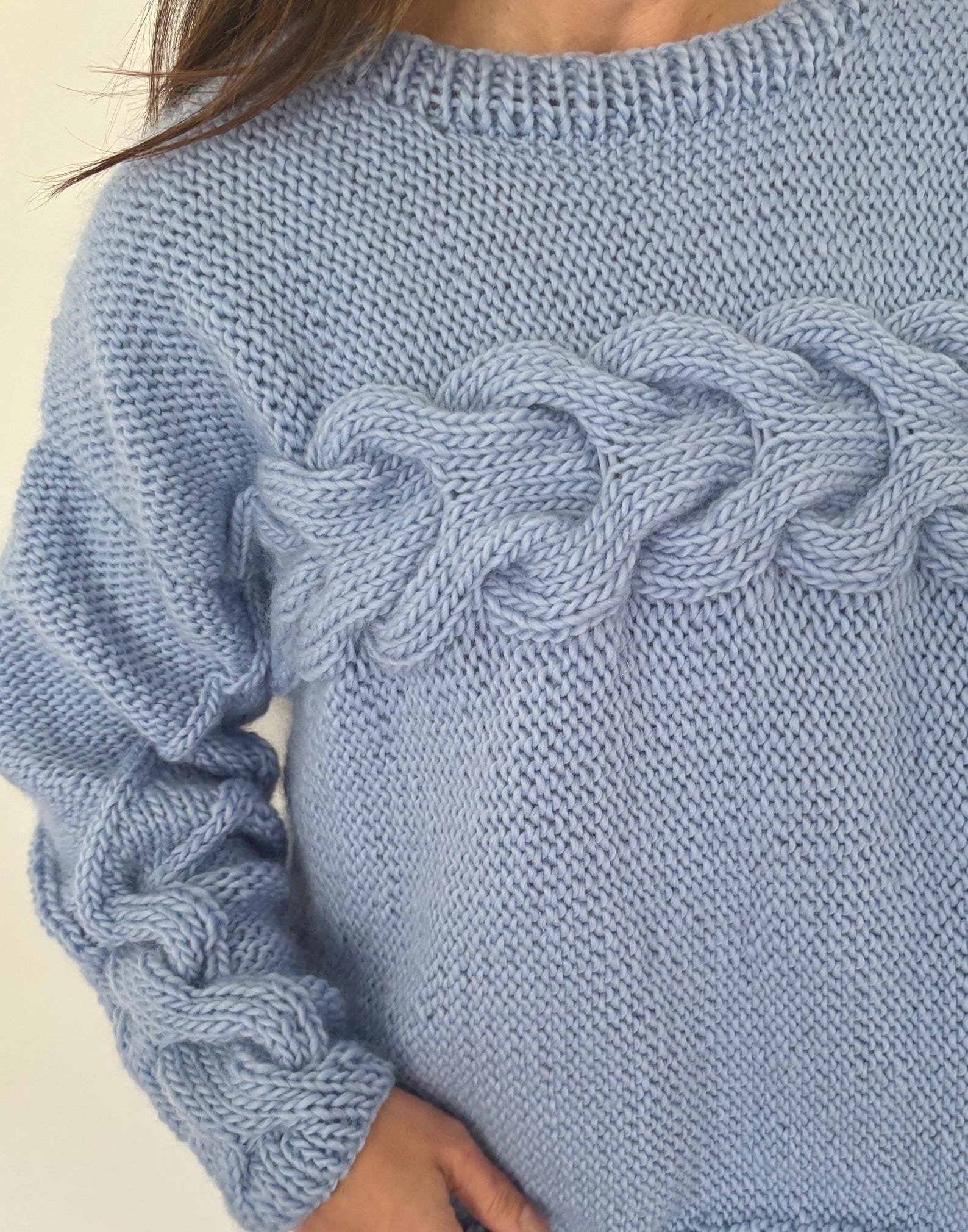 KNITTING PATTERN- Sideways Cable Crewneck. Instant Download Pdf Pattern ...