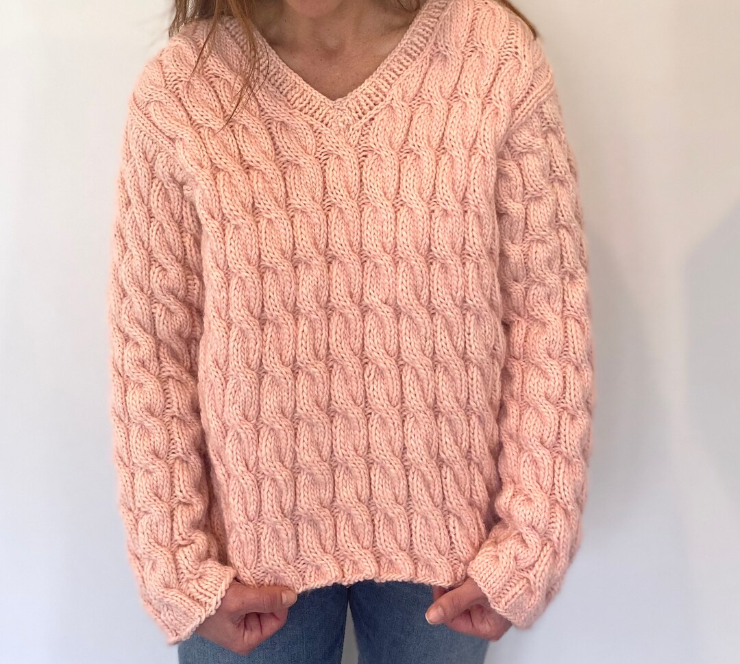 Boyfriend Cable Sweater Knitting Pattern (digital Download) - Etsy