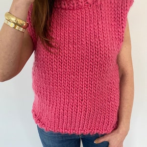 Big Easy Knit Vest Pattern: Bulky Yarn Beginner Project (PDF Pattern ...