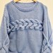 KNITTING PATTERN- Sideways Cable Crewneck. Instant Download Pdf Pattern ...