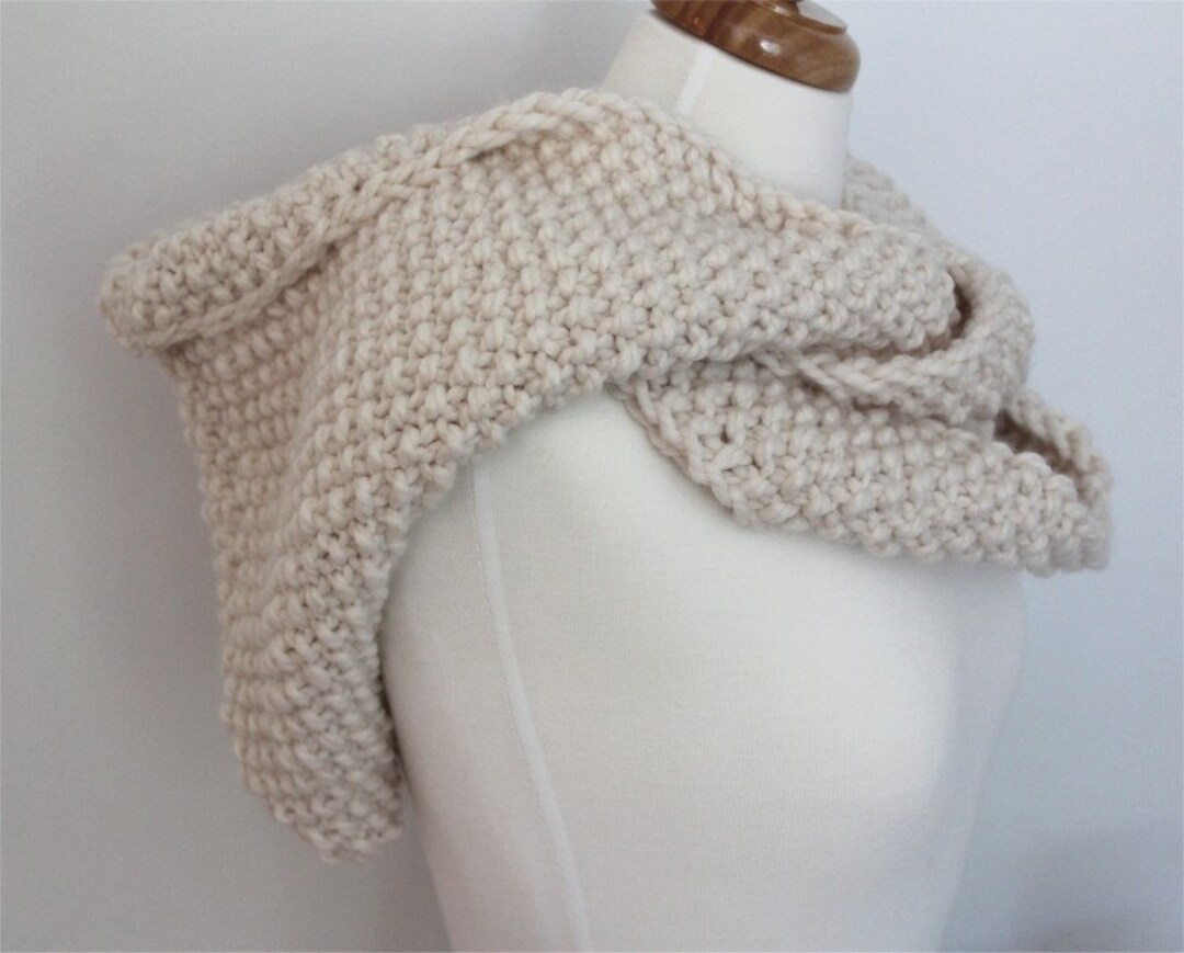 Hooded Infinity Scarf Knitting Pattern (PDF) - Etsy
