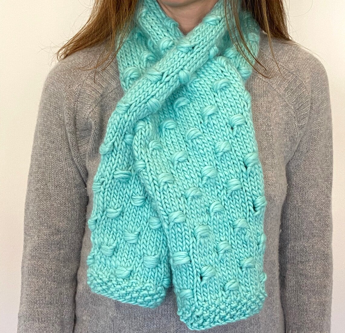 KNITTING PATTERN Bubble Pull Through Scarf. PDF Knitting - Etsy