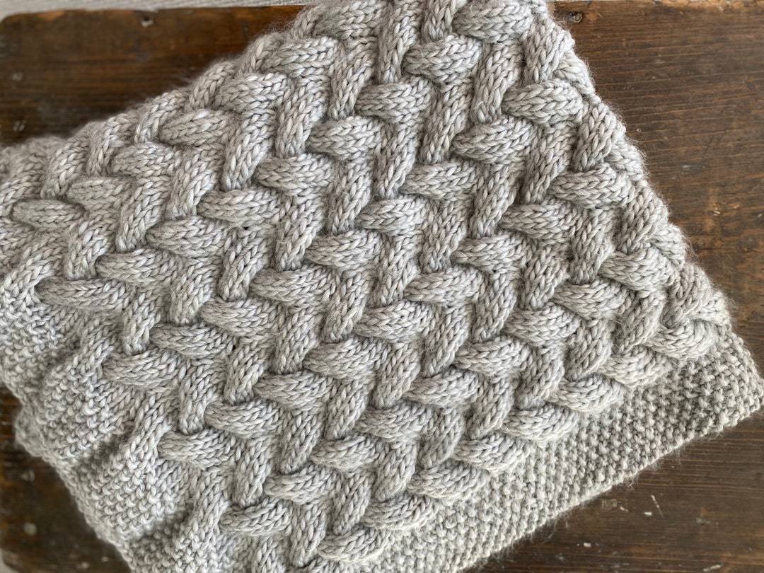 KNITTING PATTERN- the James Afghan Blanket. Stroller Blanket. Baby ...