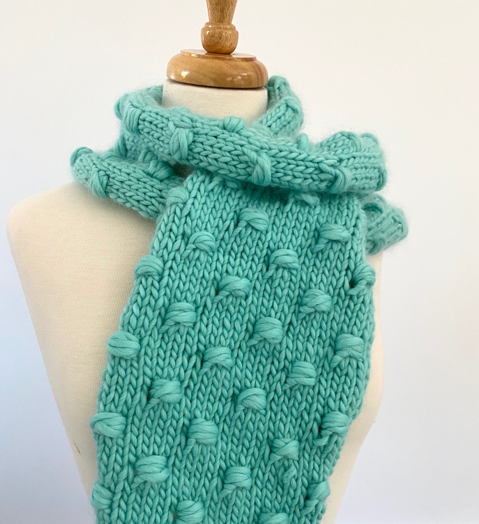 KNITTING PATTERN Bubble Pull Through Scarf. PDF Knitting - Etsy