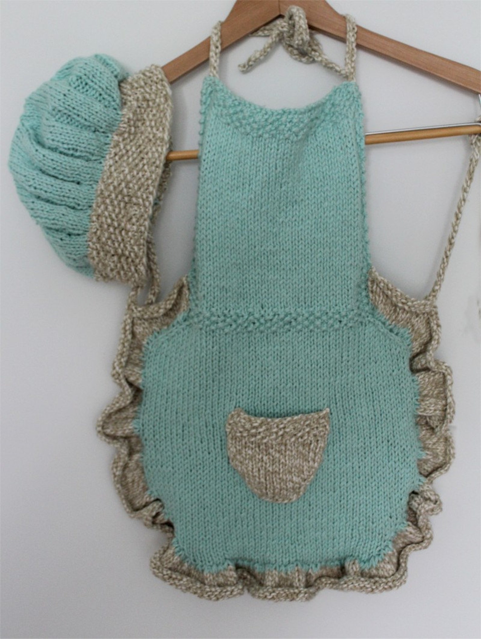 KNITTING PATTERN the Little Chef Hat and Apron Set. PDF - Etsy