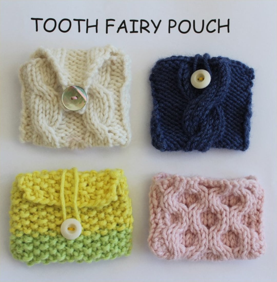 Knitting Pattern: Tooth Fairy Pouch, 4 Designs (PDF) - Etsy