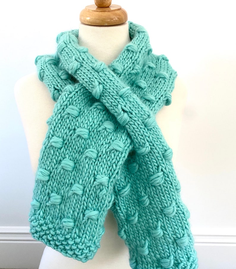 KNITTING PATTERN Bubble Pull Through Scarf. PDF Knitting - Etsy