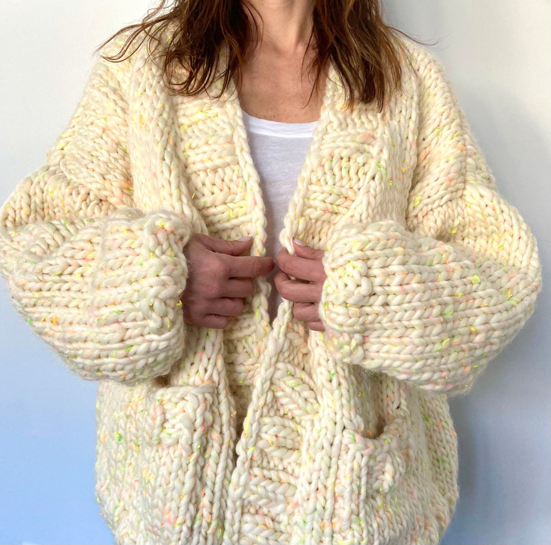 KNITTING PATTERN- Wrap Me up Cardigan. Bulky Sweater Pattern. Quick ...
