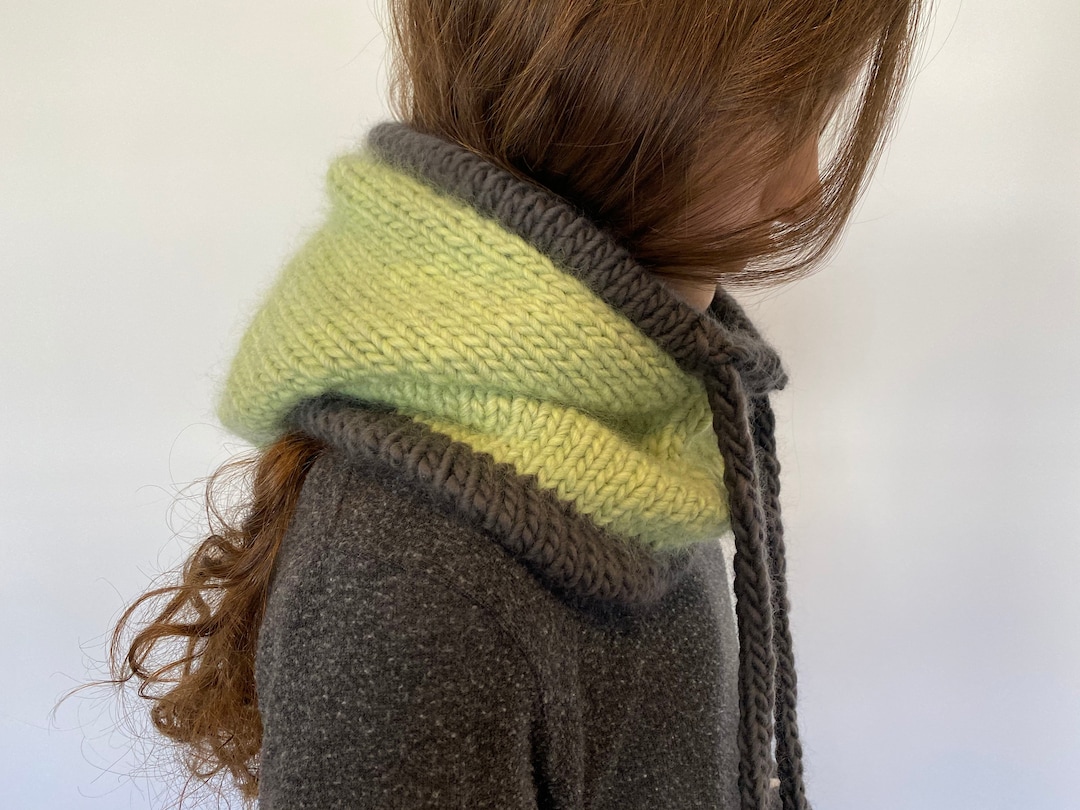 Chunky Knit Snood Pattern: Streetwear Hooded Cowl (PDF Pattern) - Etsy