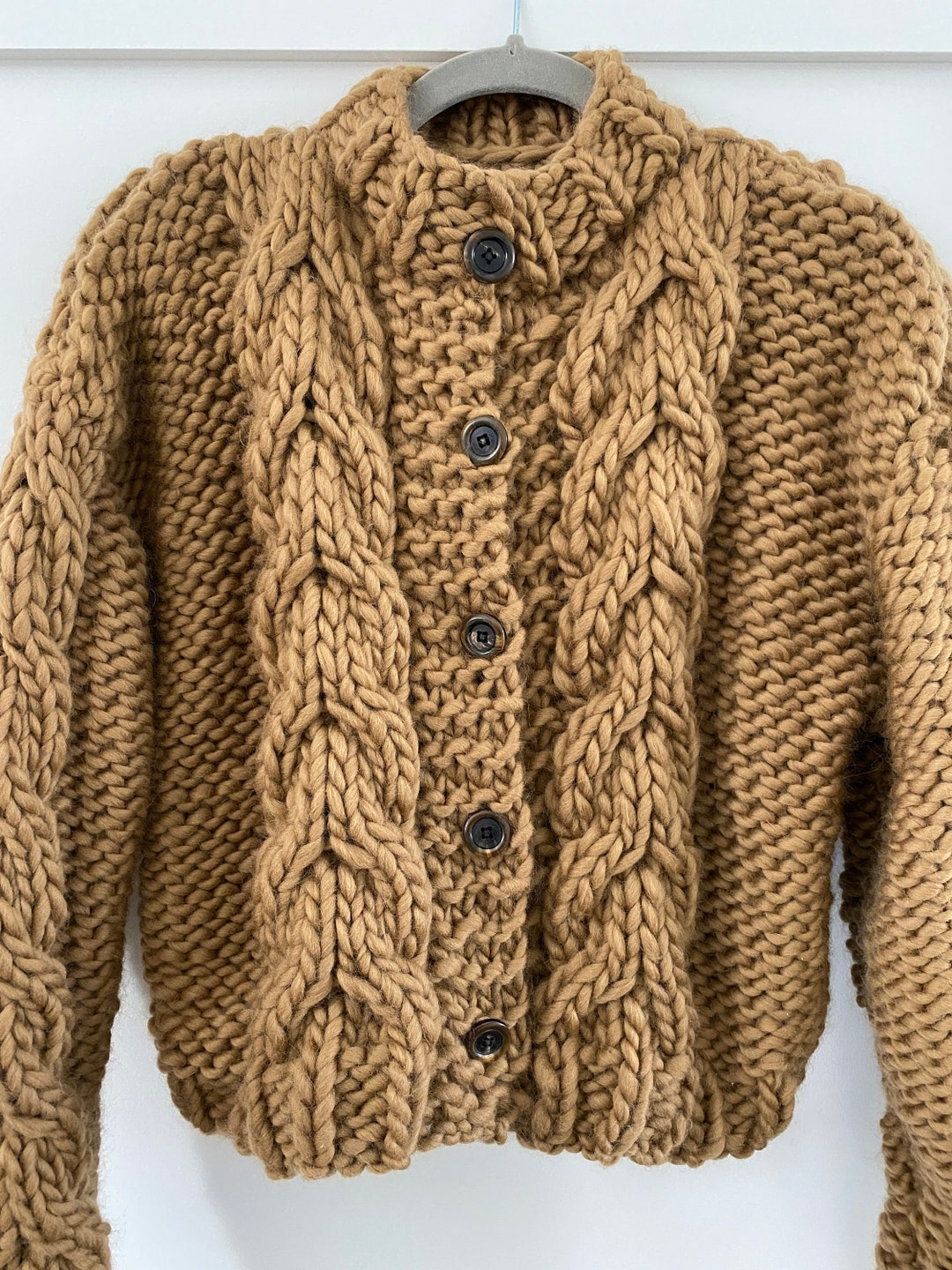 KNITTING PATTERN- Bulky Cable Crop Cardigan. PDF Download Sweater ...