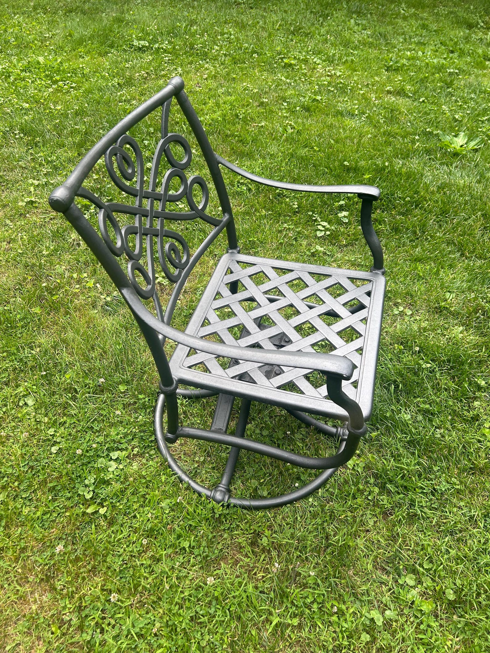 Cast Aluminum Hanamint Patio Set Table and 4 Swivel Chairs - Etsy