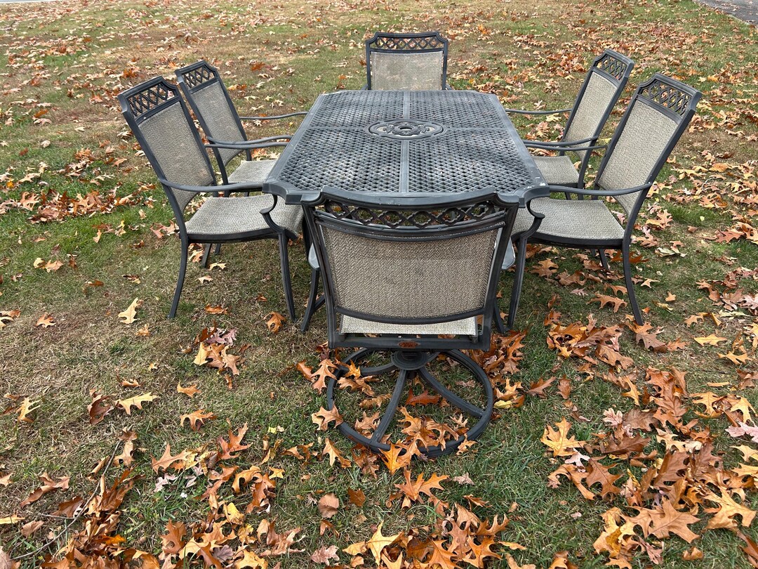 Aluminum Patio Set Table and 6 Chairs * - Etsy
