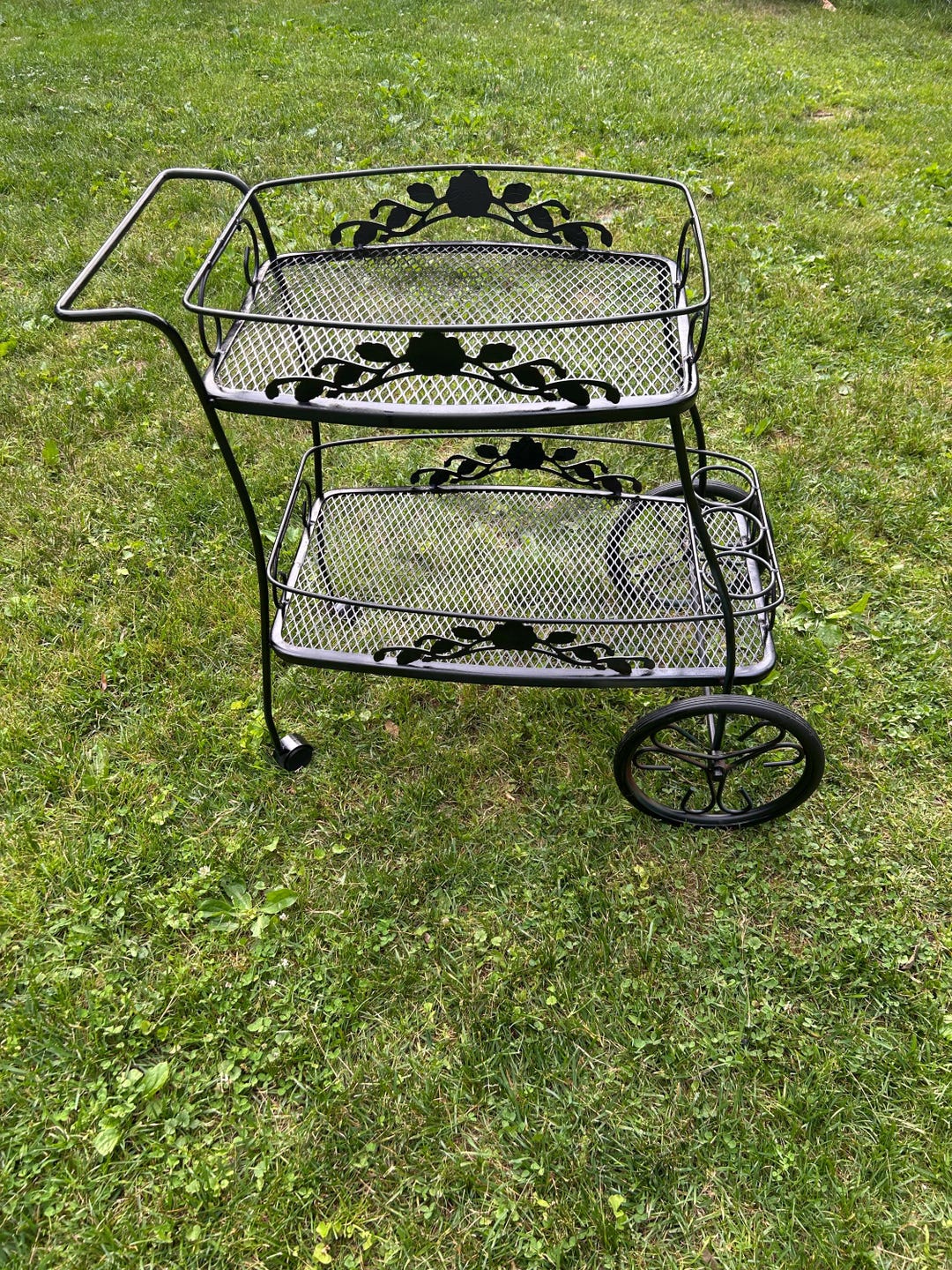 Meadowcraft Wrought Iron Garden Tea Cart - Etsy