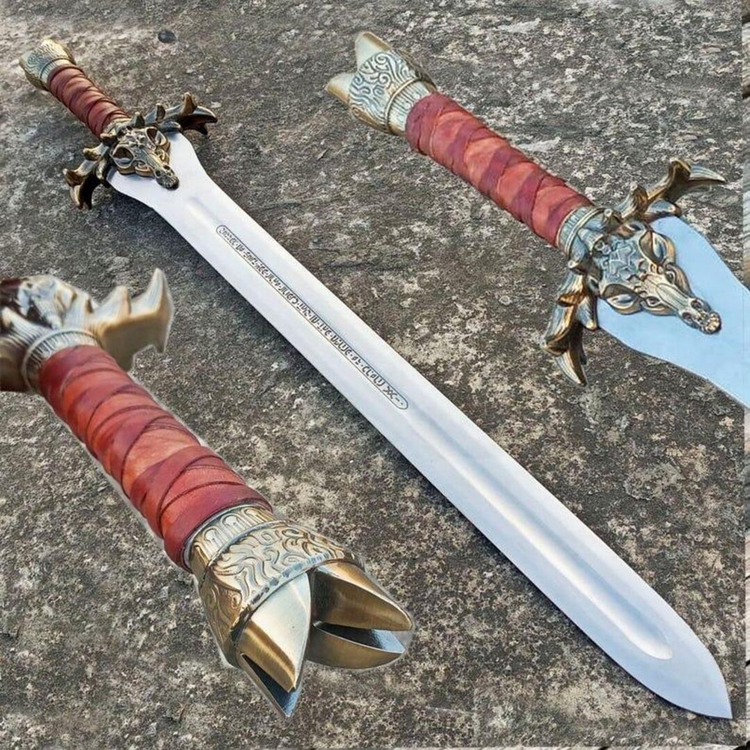 Handmade Atlantean Sword: Conan Father's Sword Replica With Leather ...