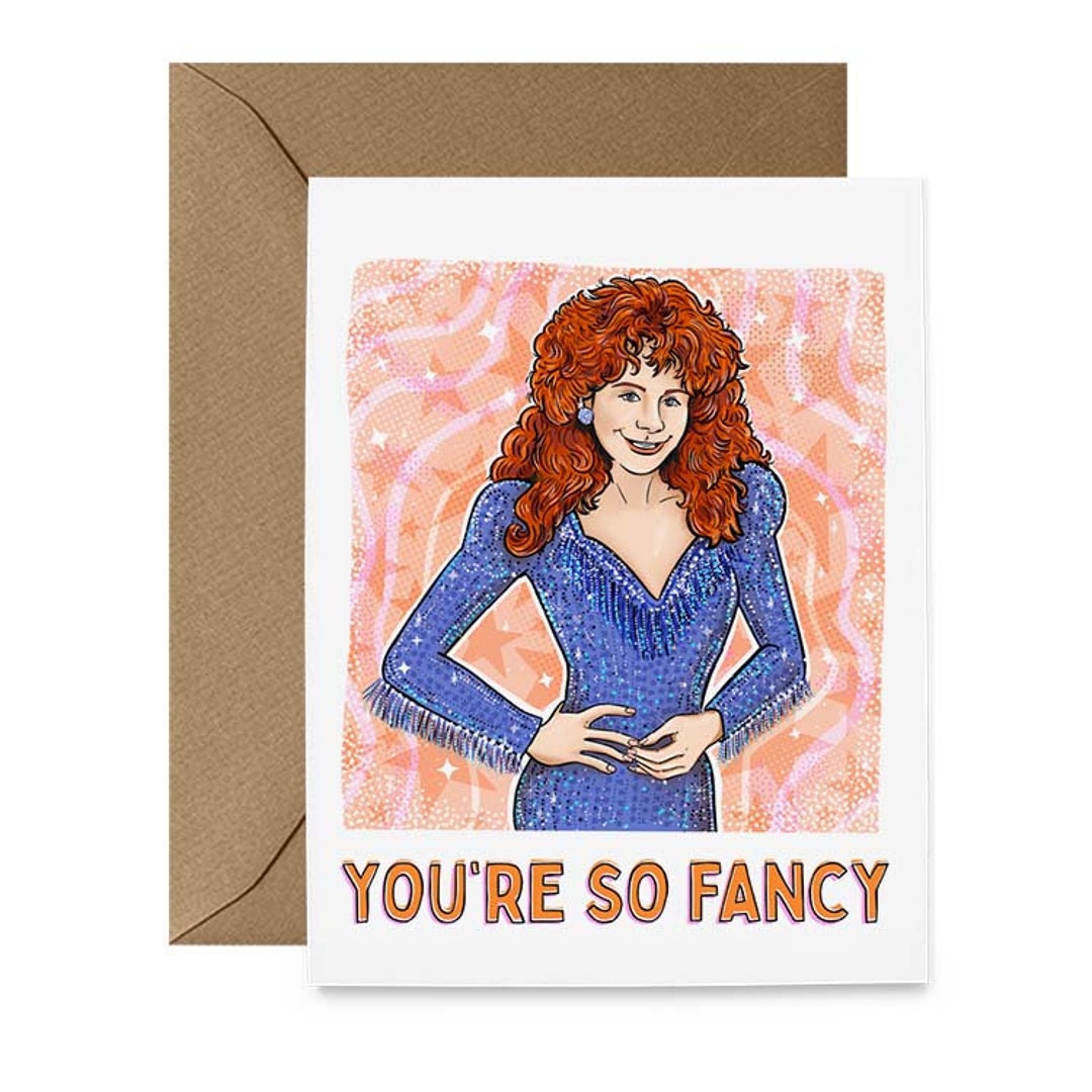 Reba You're so Fancy Greeting Card | All Occasions - Etsy