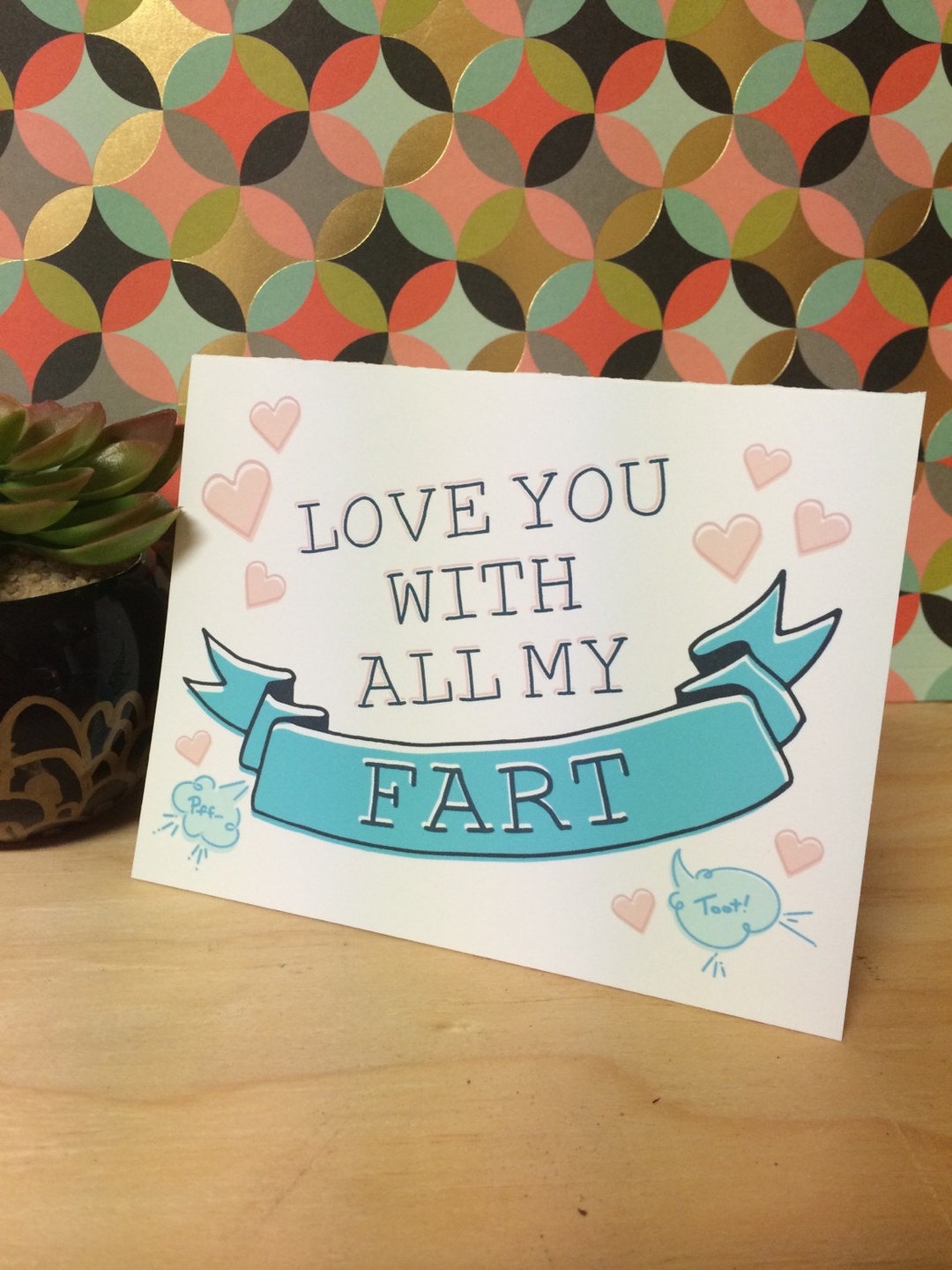 Love You With All My Fart Greeting Card - Birthday, Special Occasion ...