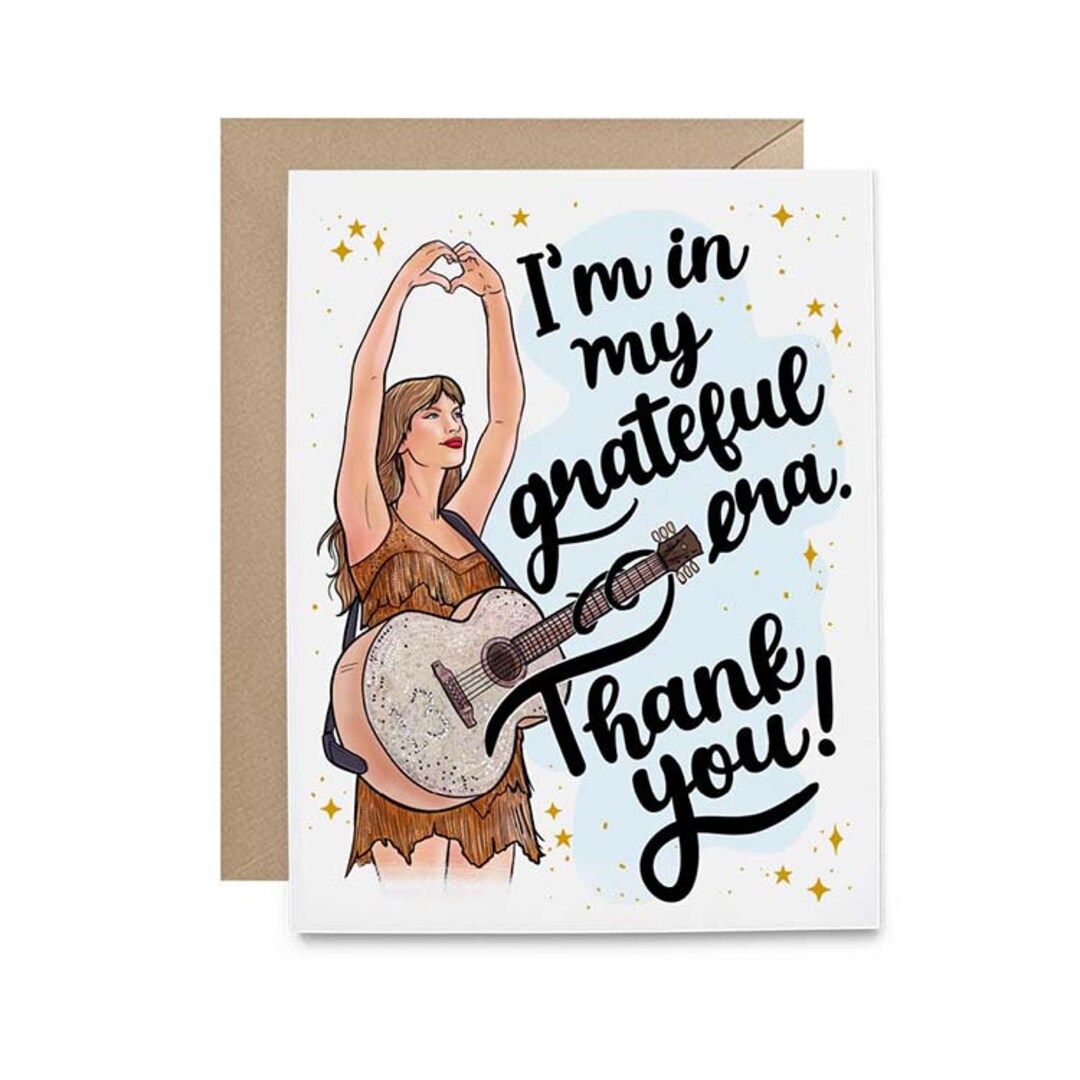 Taylor Thank You Era Greeting Card - Etsy