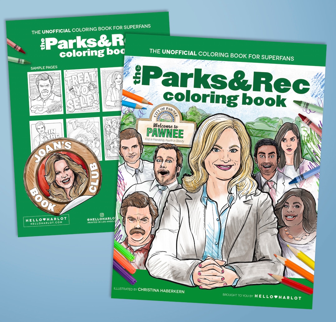 Parks and Rec Adult Coloring Book | Coloring Books | TV Fan Gift | Pop ...