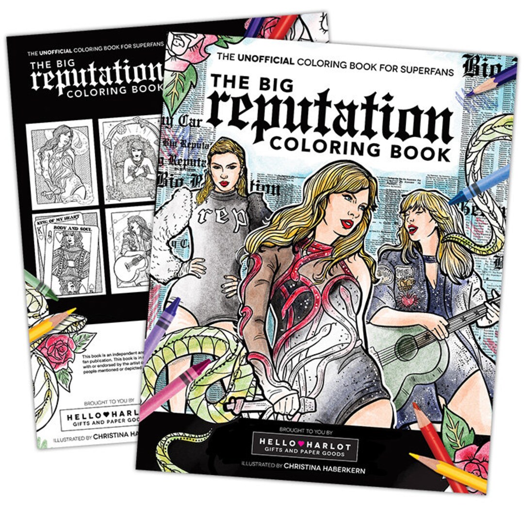 Big Reputation Coloring Era Coloring Book - Etsy