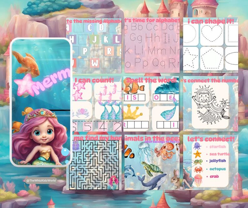 MERMAID BUSY BOOK - Etsy