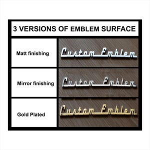 Custom Car Emblems Badges Letter 3D - Heavy Metal Stick Automotive for ...