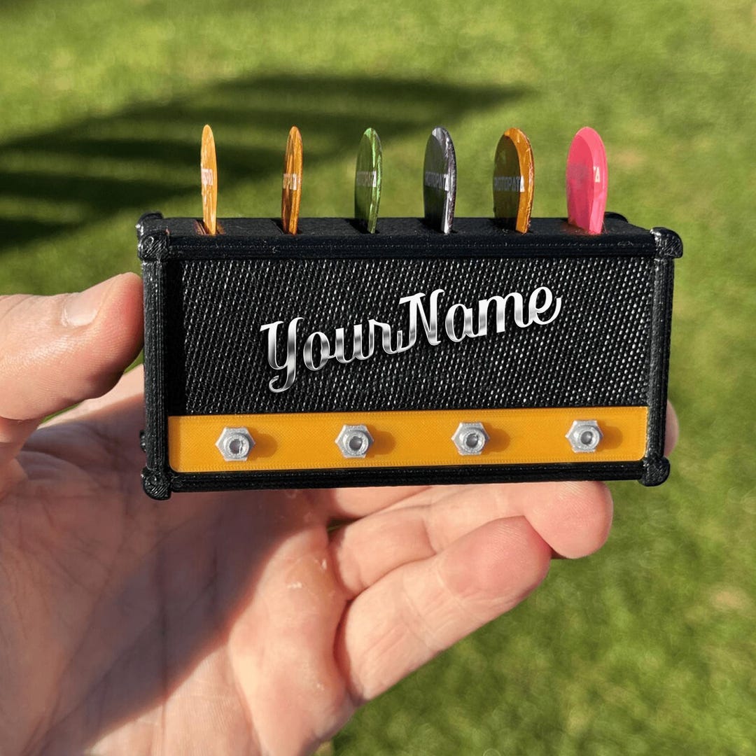 DIZZY Custom Name on 3D Printed Retro Guitar Amp Model Guitar Picks ...