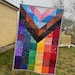 Custom Size - Quilted Progress Pride Flag, Finished Parade Flag or Wall ...