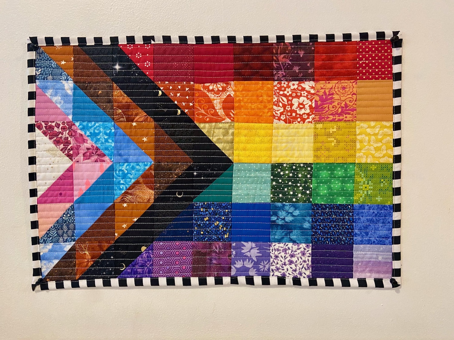 Quilted Progress Pride Flag, Finished Wall Hanging - Etsy
